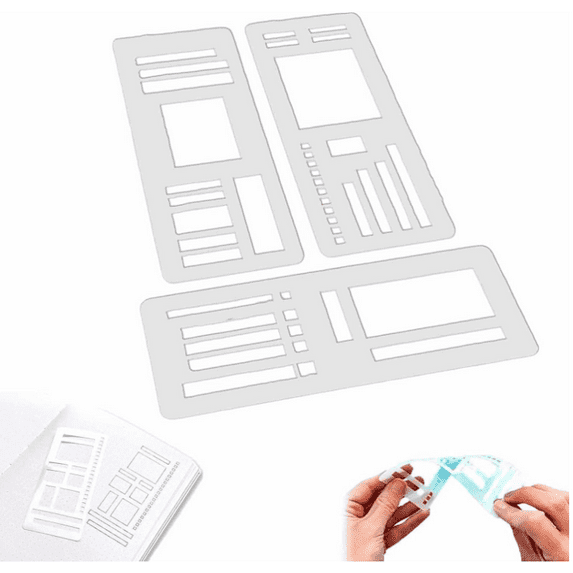 Planner Stencils,Calendar Stencil Handmade Flexible Record Template, 3 ...