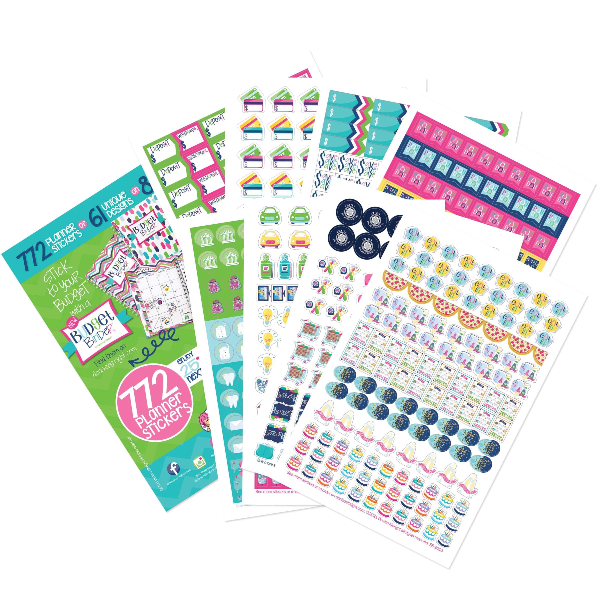 Planner Stickers, Budget Stickers Collection (Qty 772) - Bill Due Date ...