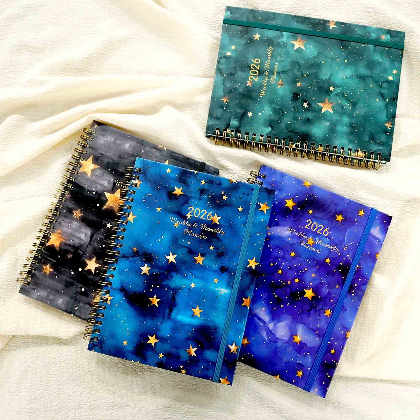 Planner Weekly & Monthly Organizer Hardcover with Pockets for Goal ...