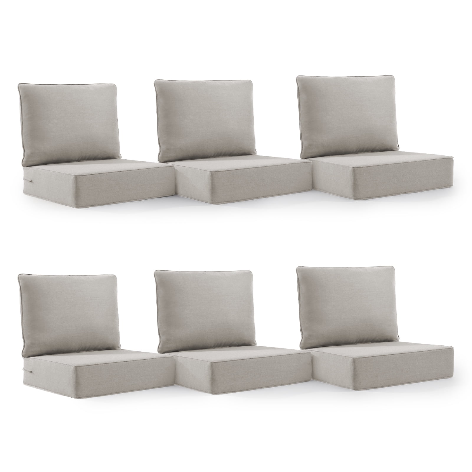 Planntonneo Outdoor Wicker Furniture Cushion Set, 24 x 22 x 6 Thicken ...