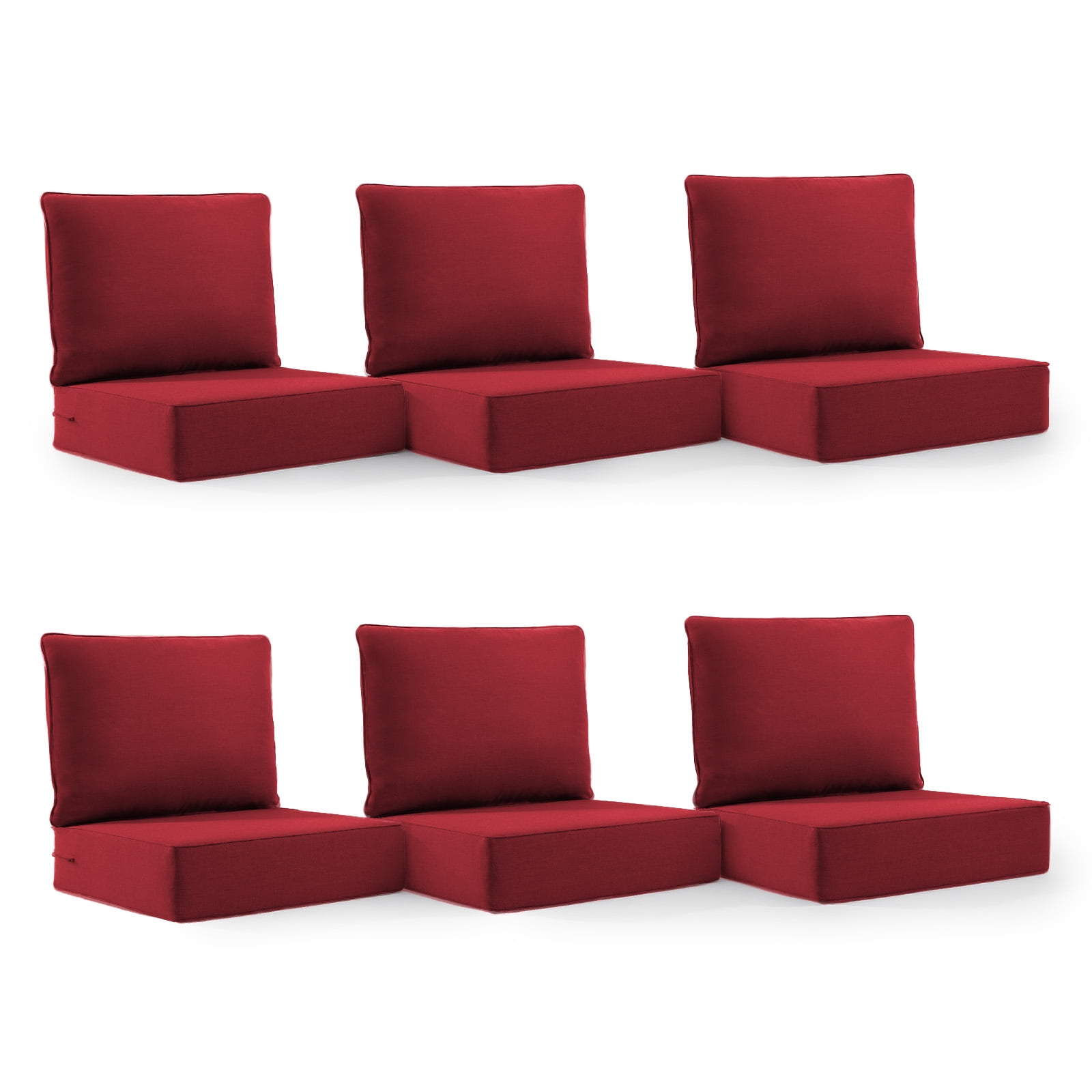 Planntonneo Outdoor Wicker Furniture Cushion Set, 24 x 22 x 6 Thicken ...