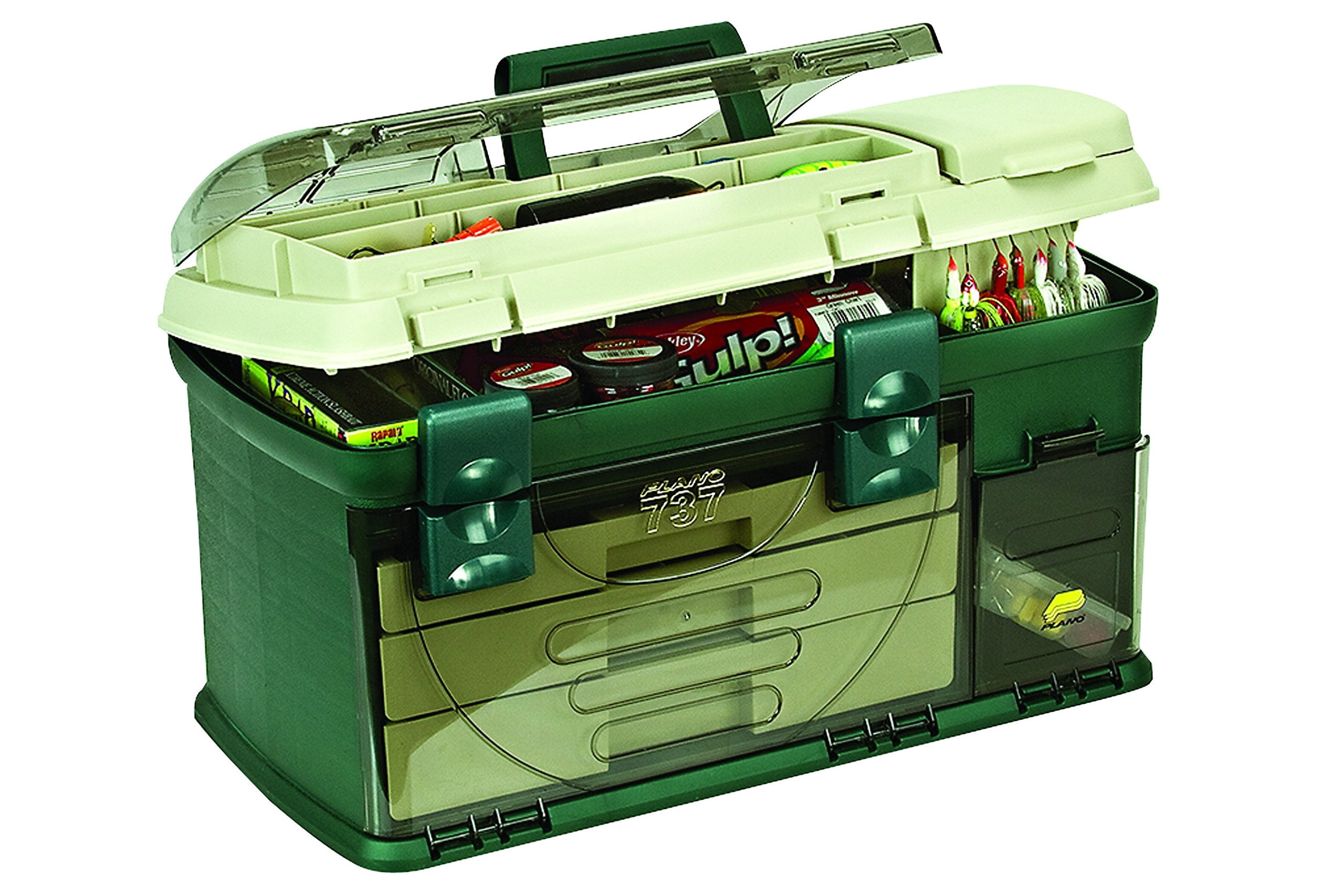Plano 3-Drawer Tackle Box, Green Metallic/Beige, Premium Tackle Storage ...