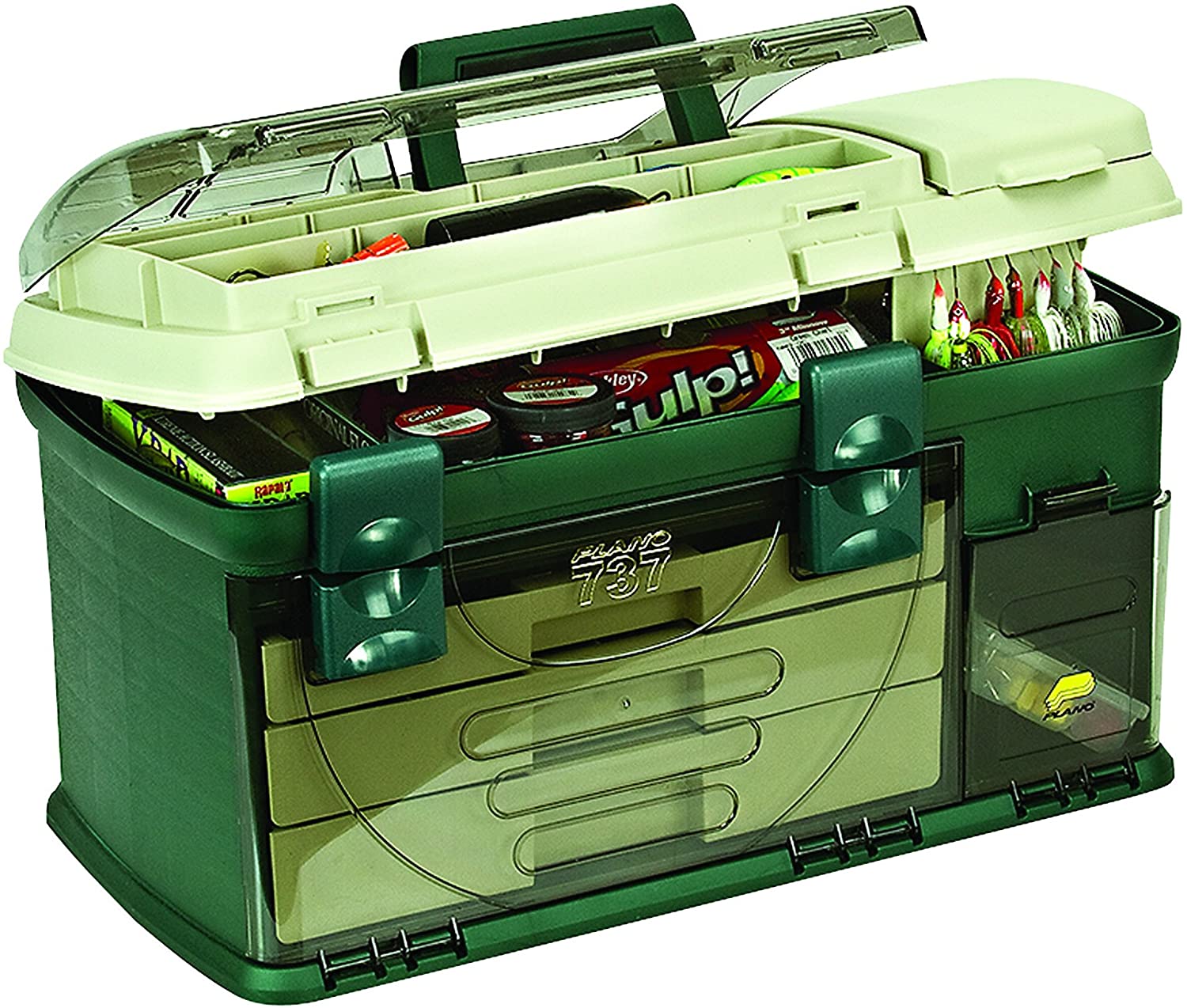 Plano 3-Drawer Tackle Box, Green Metallic/Beige, Premium Tackle Storage ...