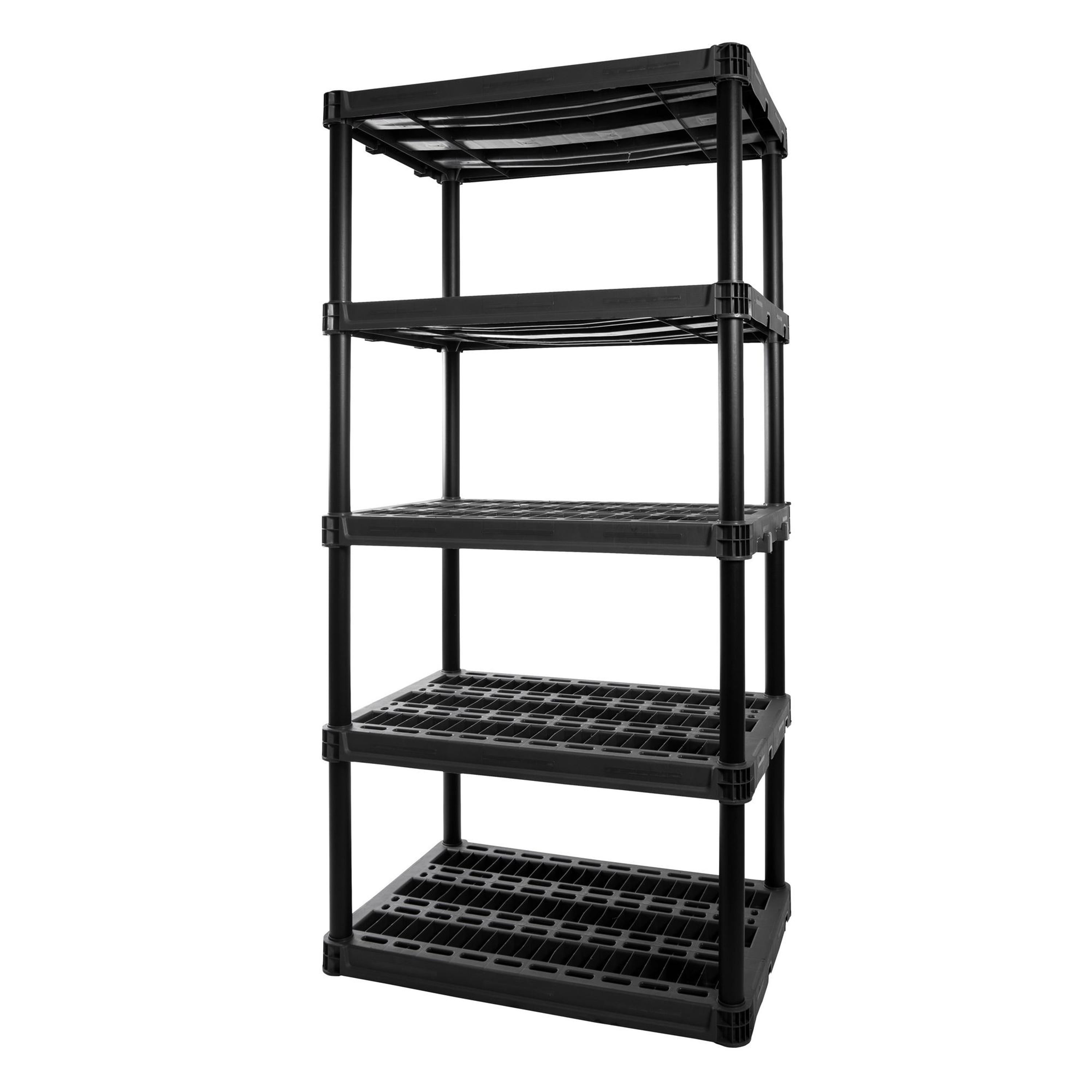 Plano 5-Shelf Extra Heavy Duty Plastic Storage Shelf Unit, 72.5” x 36 ...