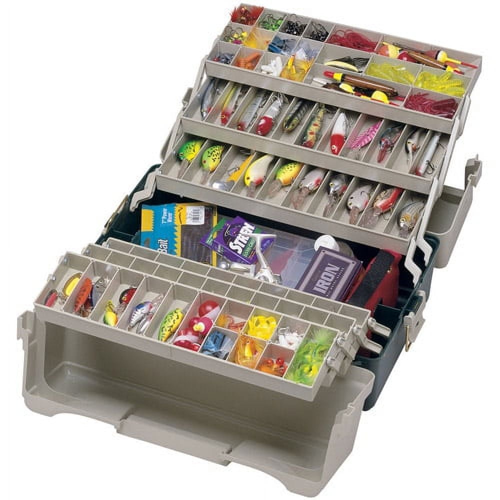 Plano 6 Tray Tackle Box 76 Comp Green/BGE 9606-02 - Walmart.com