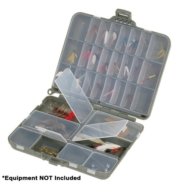 Frabill Compact Fishing Tackle Box & Bait Storage, Small, Gray / Clear ...