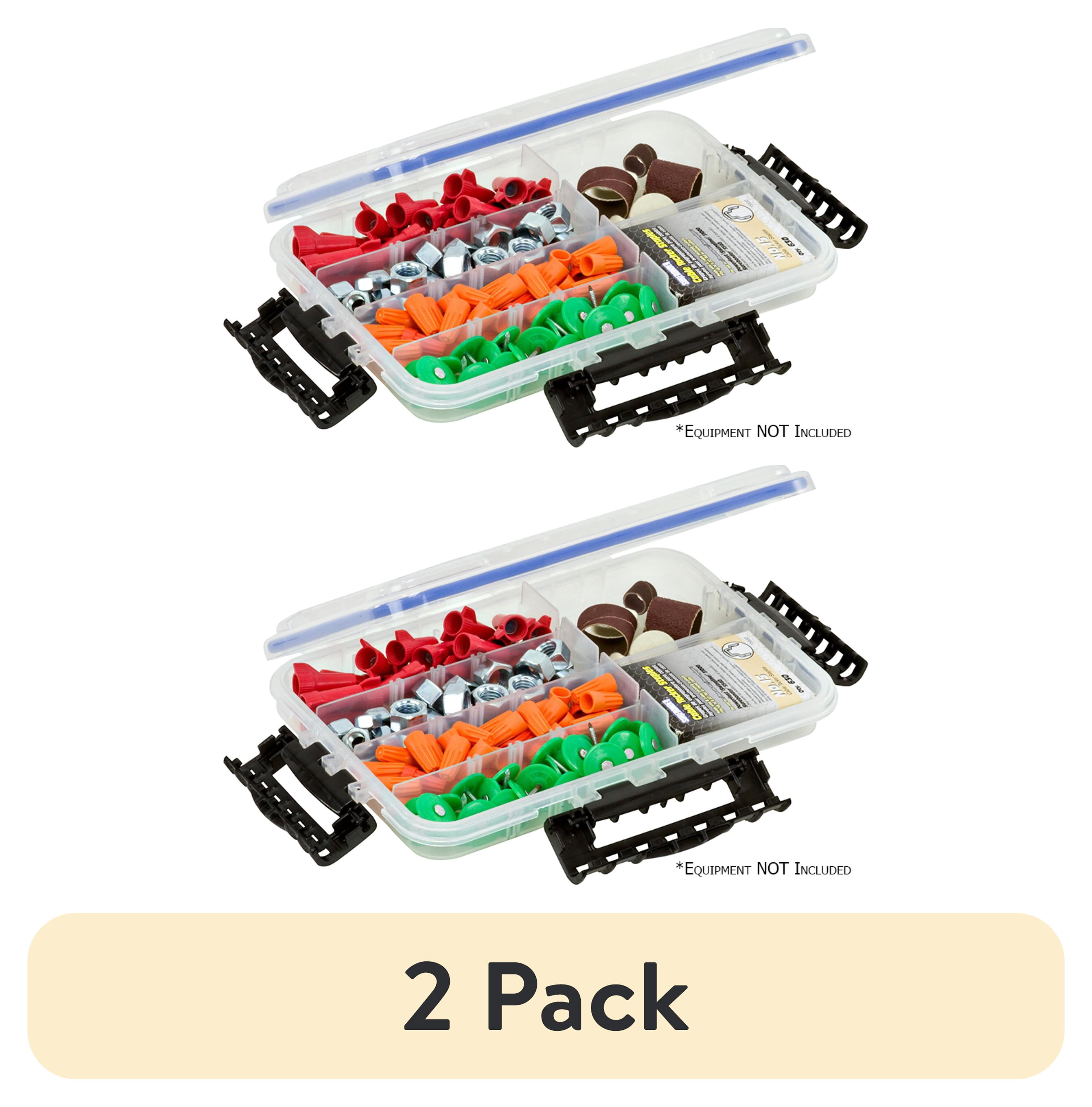 (2 pack) Plano Compartment Box,Cam Action,Clr,1 3/4 in 364010 - Walmart.com