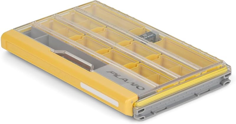 Plano EDGE 3600 Premium Tackle Utility Box, Gray and Yellow with Clear ...