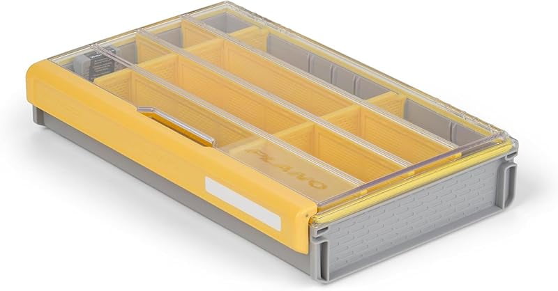 Plano EDGE 3600 Premium Tackle Utility Box, Gray and Yellow with Clear ...