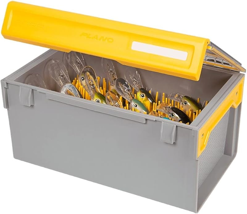 Plano EDGE 3600 Premium Tackle Utility Box, Gray and Yellow with Clear ...