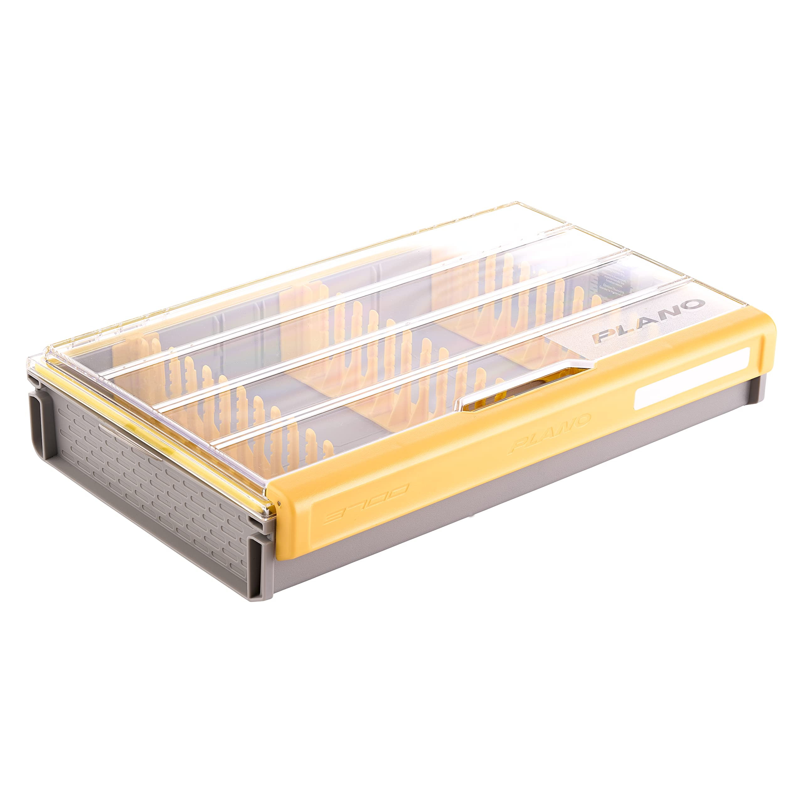 Plano Edge 3700 Spinnerbait Utility Box, Gray and Yellow, Holds Up to ...