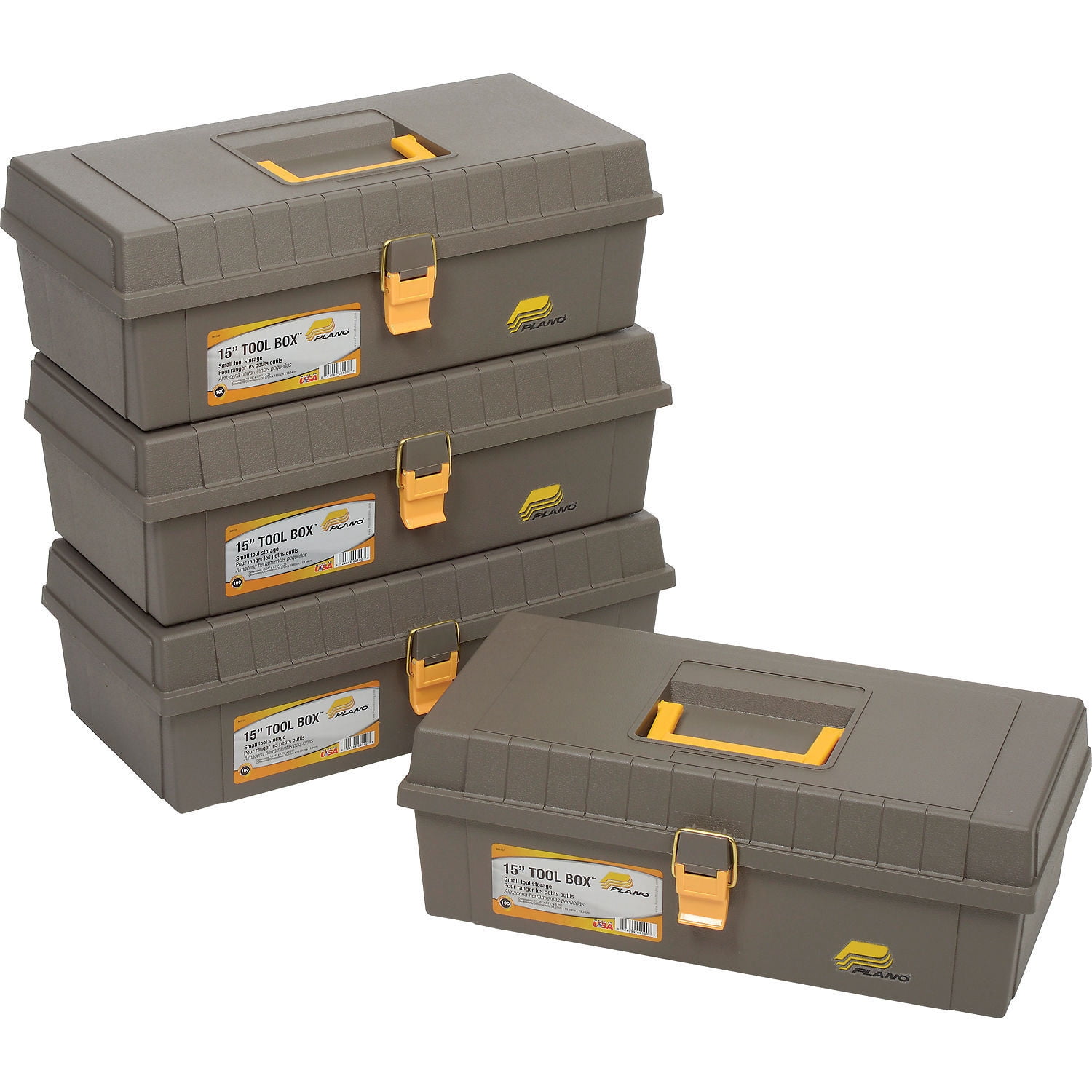 Plano Molding 100-000 Toolbox No Tray 15-3/8"L x 7-3/4"W x 5-1/4"H Gray ...