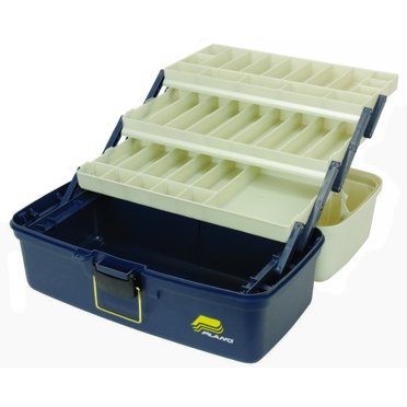 Plano Fishing, Large 3-Tray Tackle Box, Top Access, Graphite/ Sandstone ...