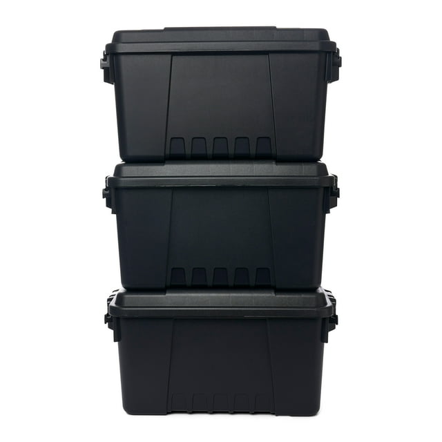 Black Sports Trunk 3-Pack | Lockable storage chests - Walmart Business ...
