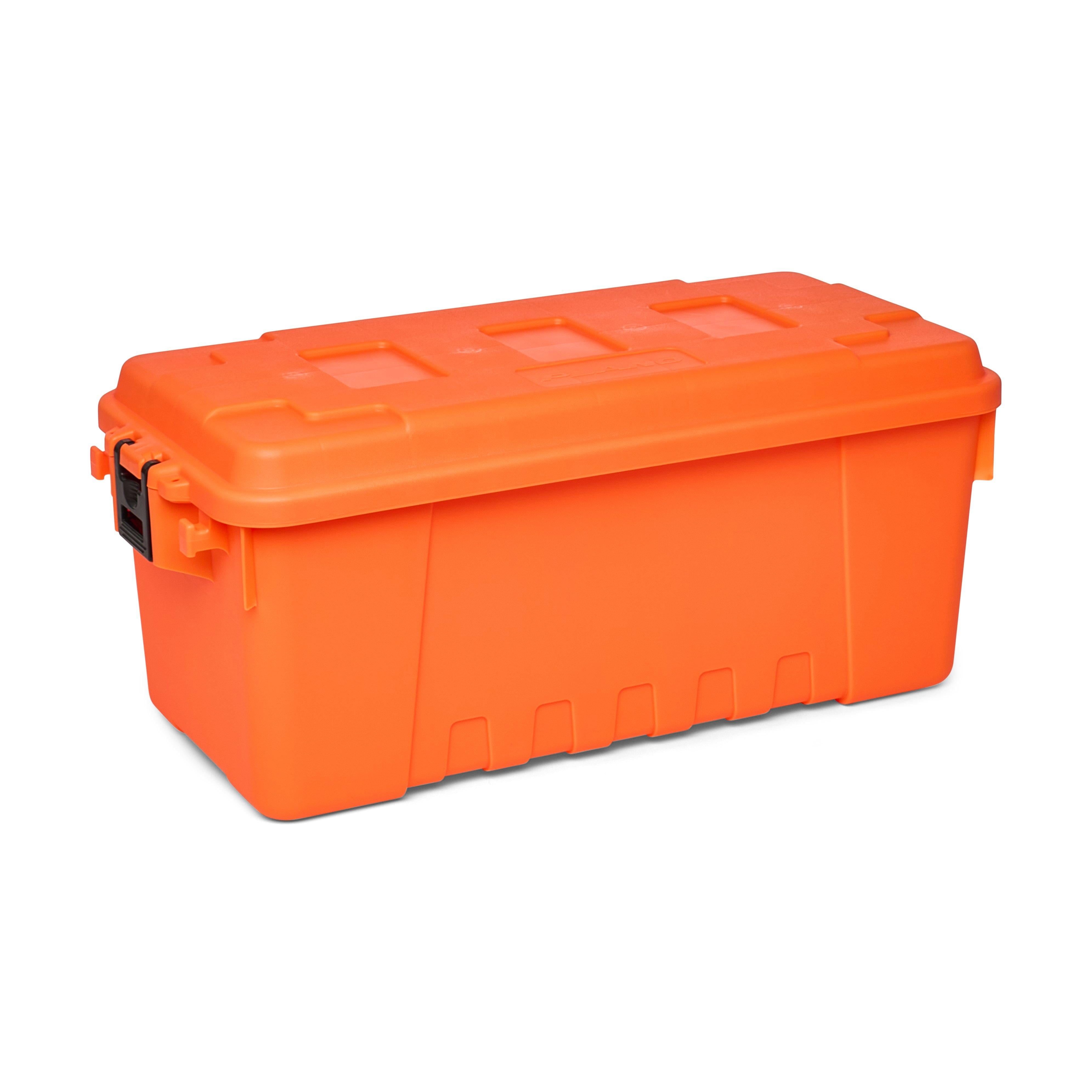 Plano Sportsman's Trunk, Blaze Orange, 17-Gallon Lockable Storage Box ...