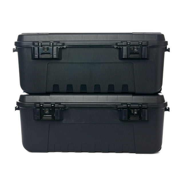 Plano Sportsman's Trunk, Large 2 Pack, Black, Lockable Storage Box ...