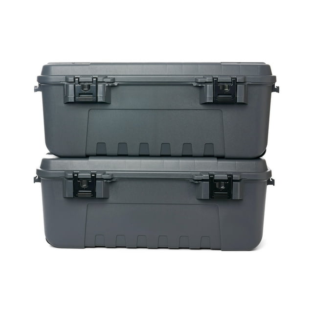 Plano Sportsman's Trunk, Large 2 Pack, Charcoal, Lockable Storage Box ...
