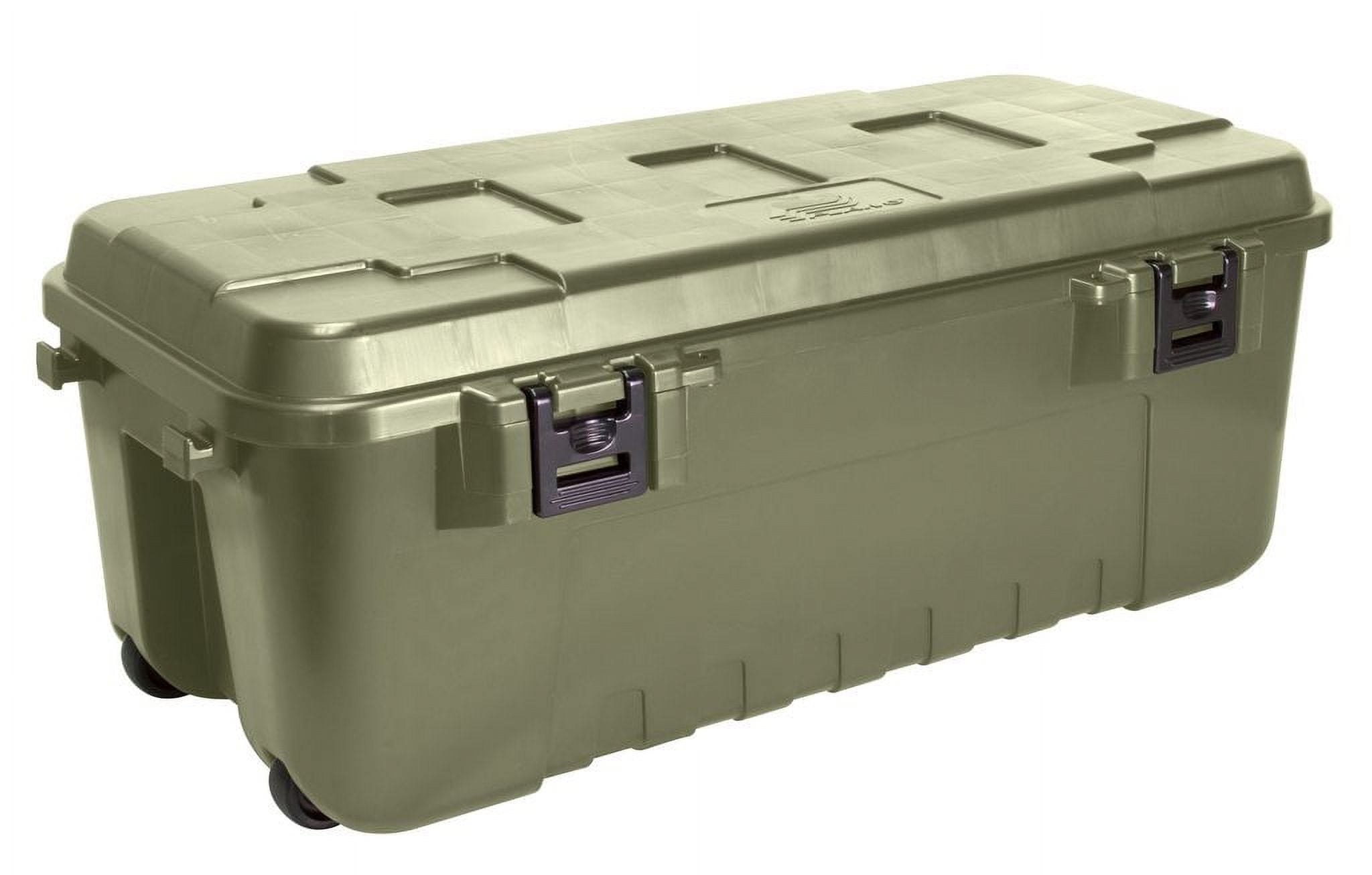Plano's Heavy-Duty Rolling Plastic Storage Trunk, XLarge 108-Quart ...