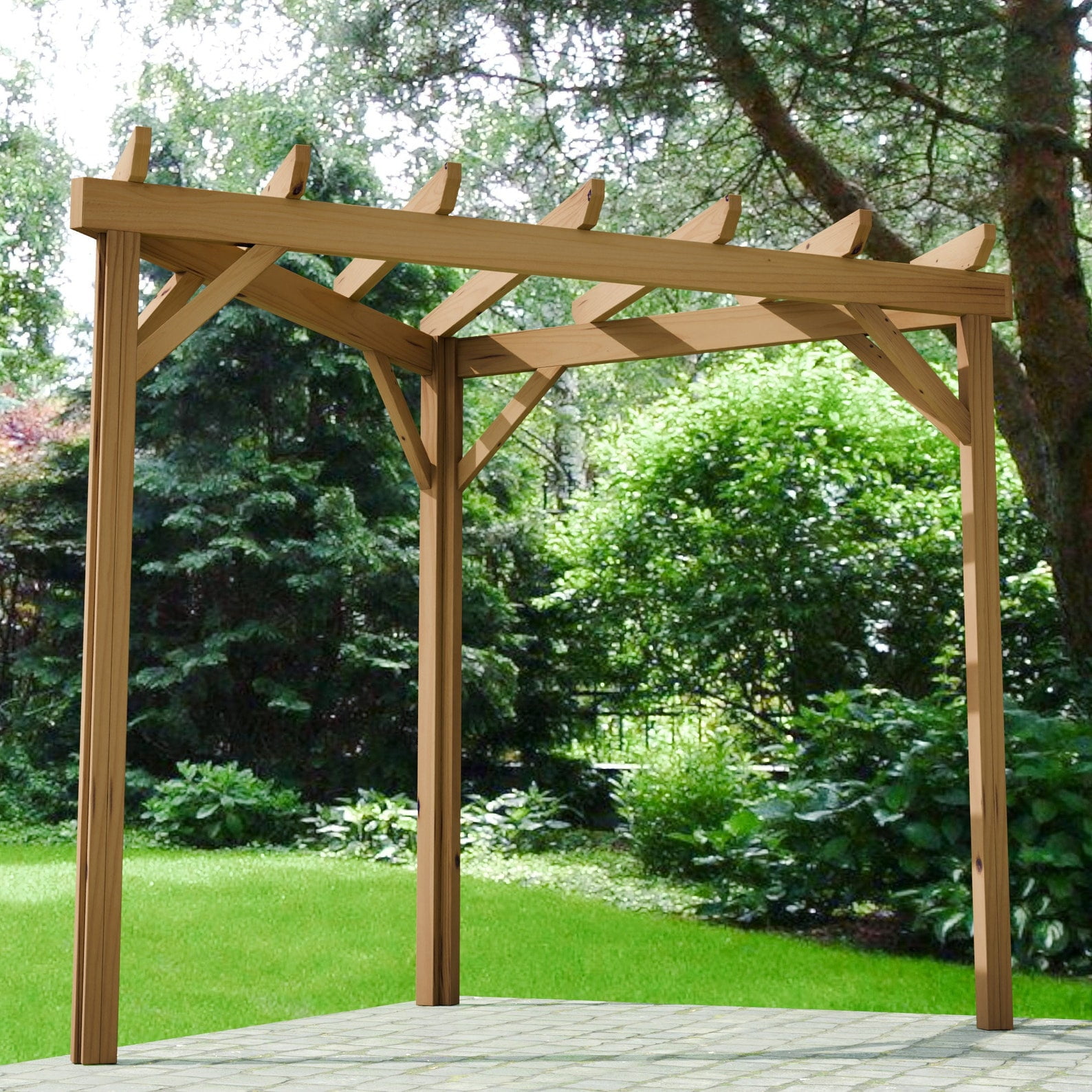 Plans for Wooden Garden Corner Pergola 2.4m × 2.4m 8ft × 8ft UK Metric Hard Copy Print catalogue ...
