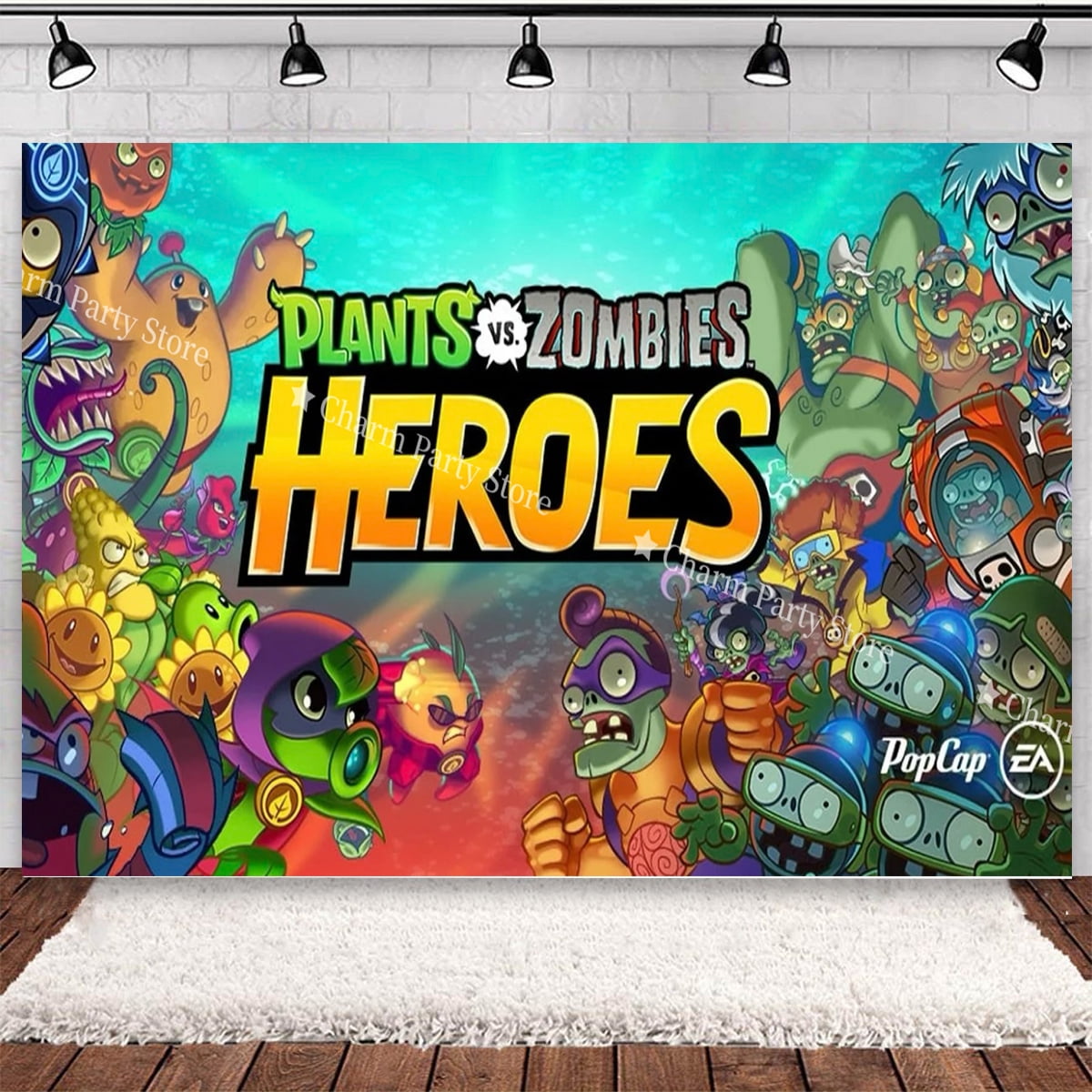 Plant And ZombieS Game Theme Birthday Backdrop Kids Children's Birthday ...