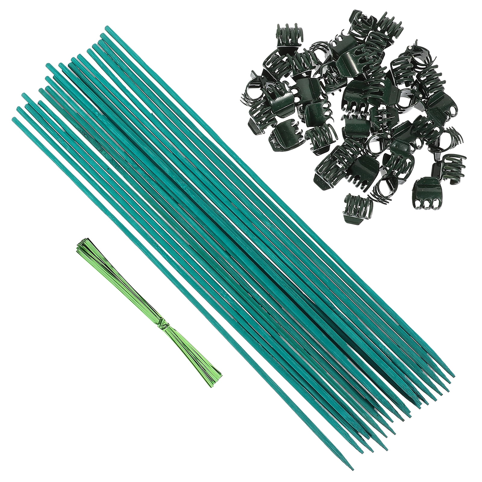 BRIGHTFUFU Flower Support Flower Support Stakes Plastic 20 sticks ...