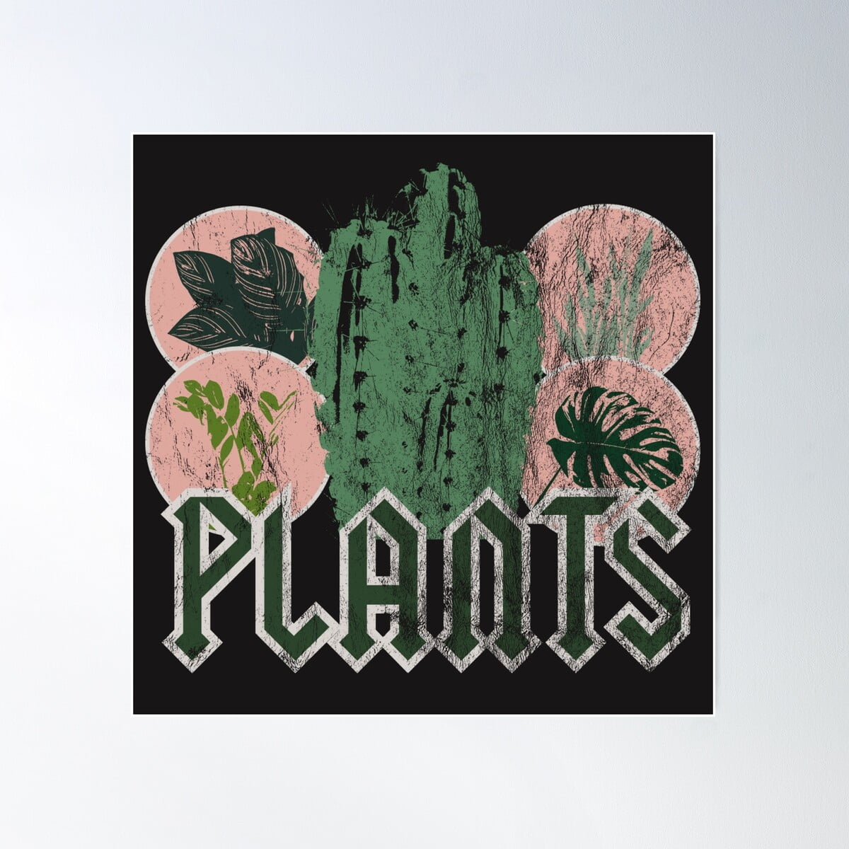 Plant Band Tee Poster Wall Art, Modern Wall Decor For Living Room ...