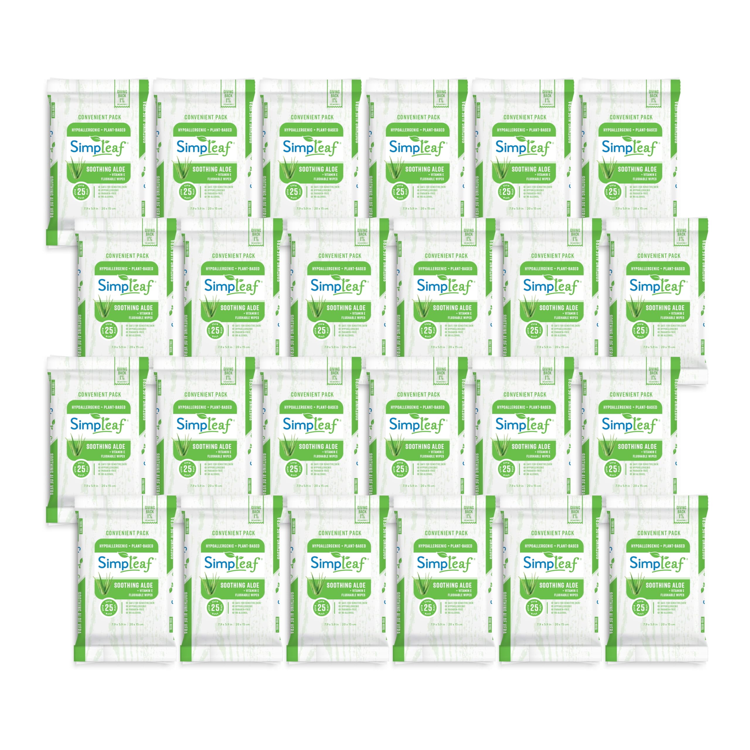 Biodegradable Flushable Wipes for All Skin Types, Aloe Vera Enriched ...