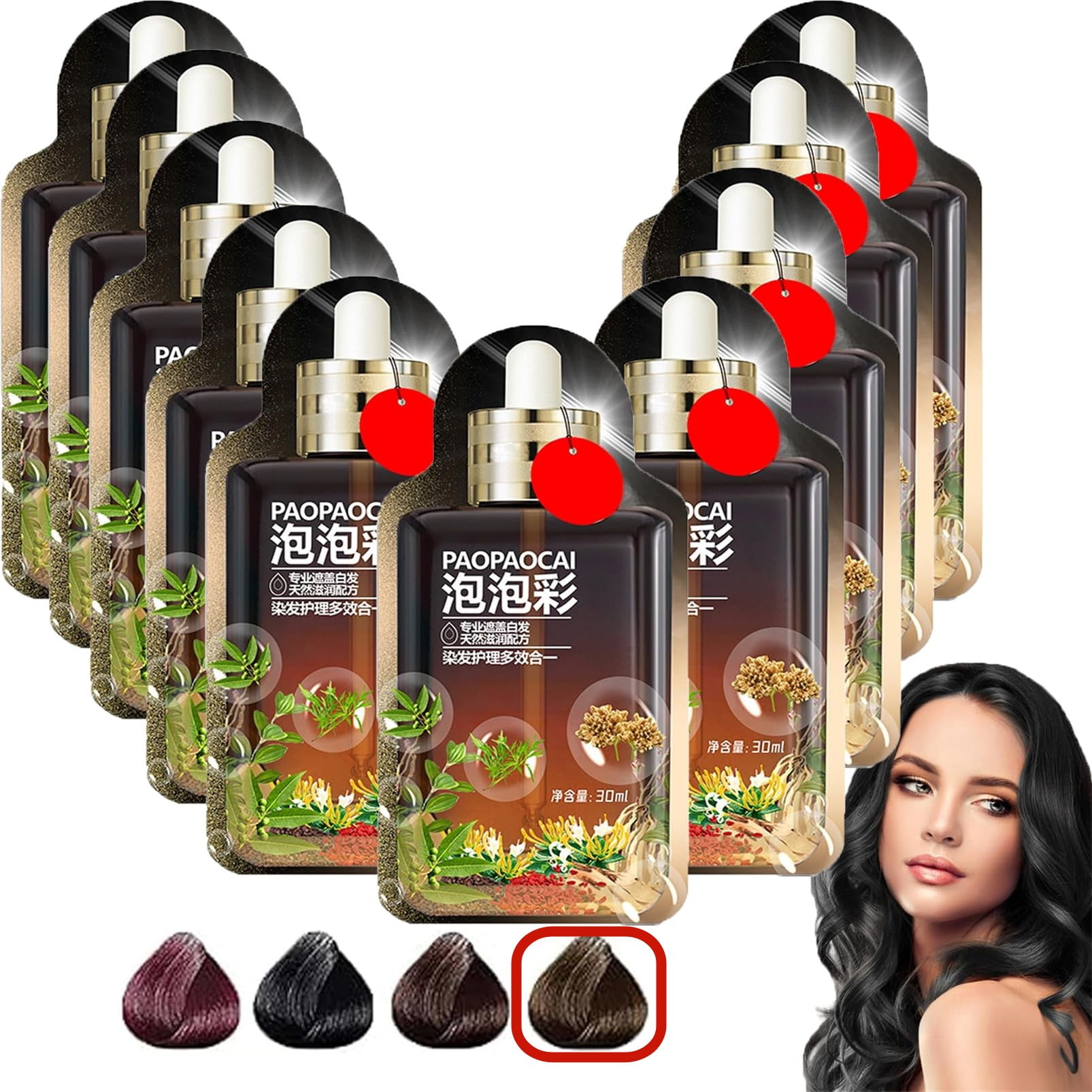 Plant Based Hair Dye Shampoo, Plant Extract Non-damage Hair Dye Cream ...