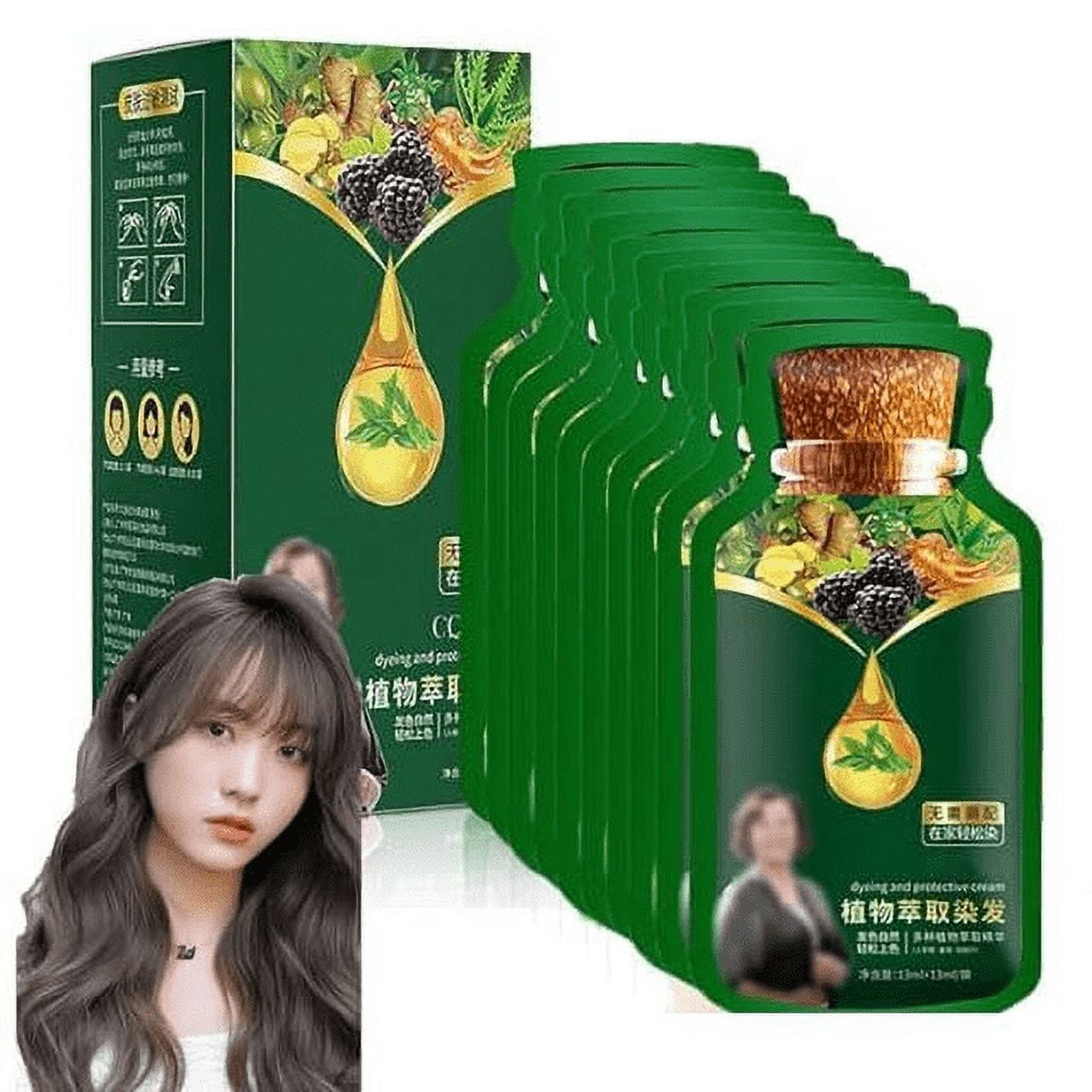 Plant Based Hair Dye Shampoo, Natural Plant Hair Dye, Plant Extract Non ...