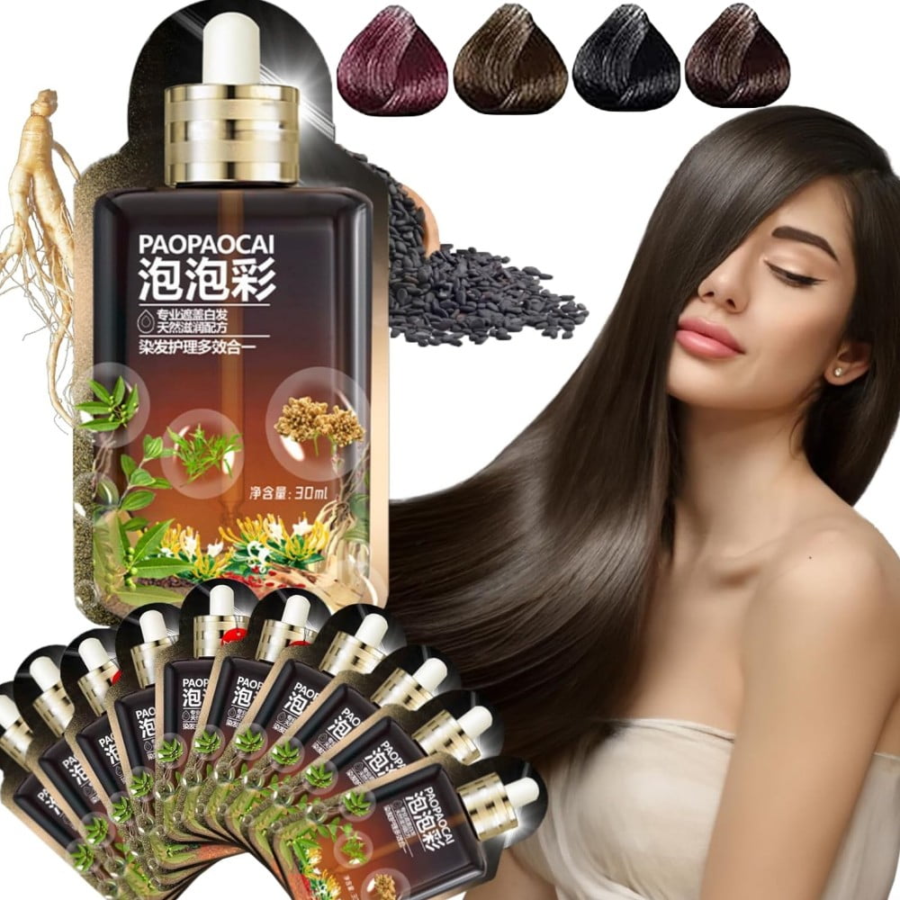 Plant Based Hair Dye Shampoo, Plant Extract Non-damage Hair Dye Cream ...