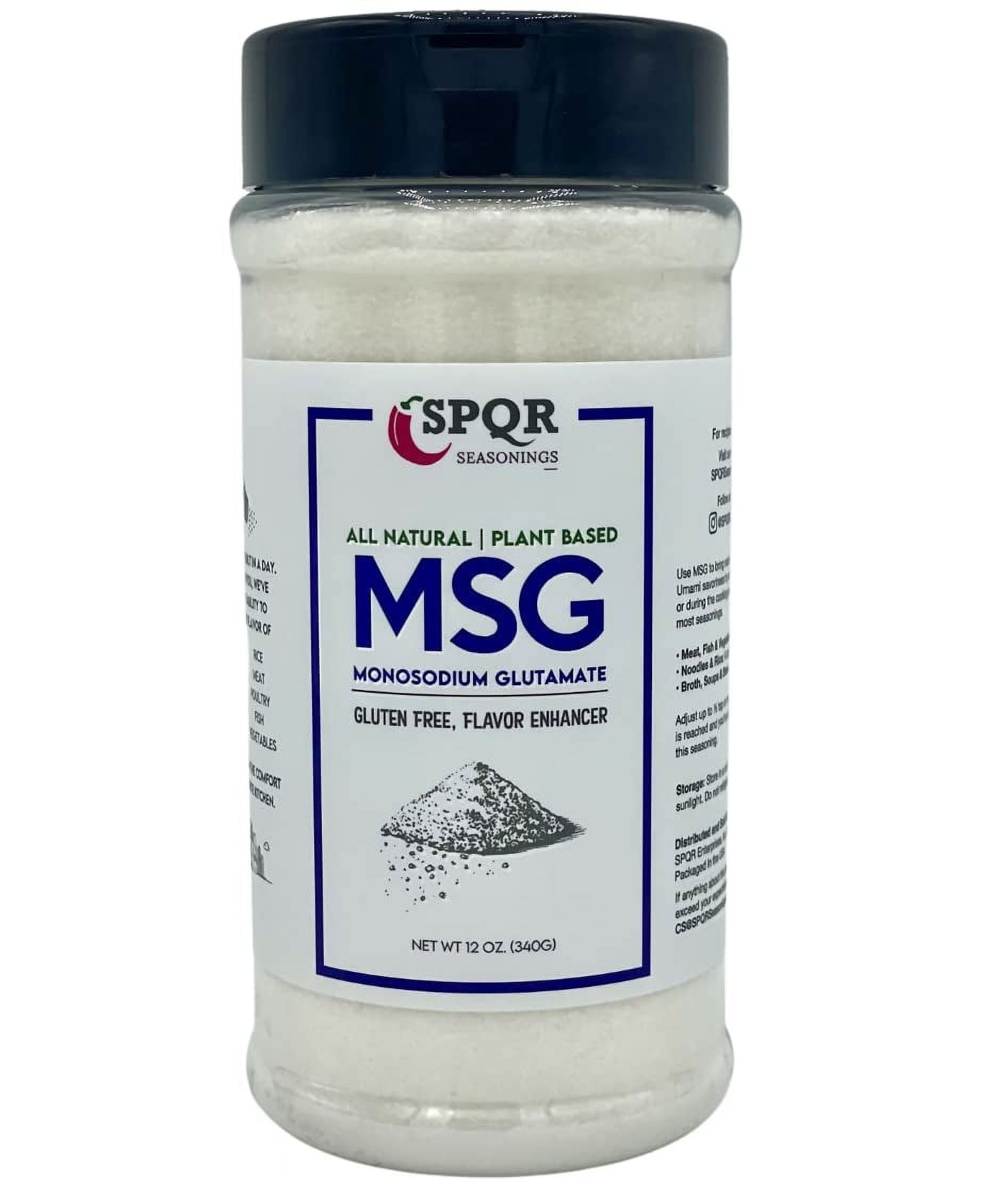 Plant Based MQH2 MSG Seasoning Monosodium Glutamate XL 12 Ounce Bottle Gluten Free Restaurant ...
