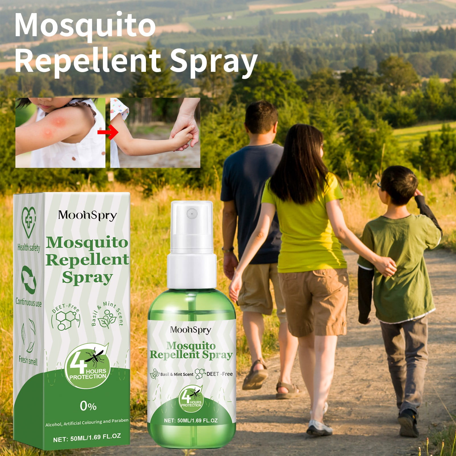 Plant Based Mosquito Repellent Spray 50ml Anti Bite & Anti Itch Formula ...