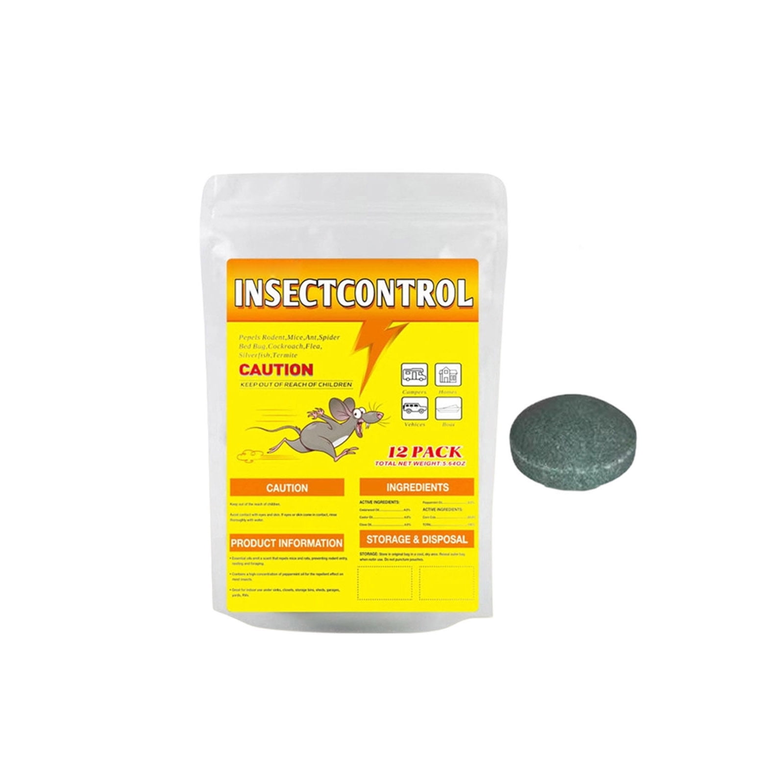 Plant Based Rodent Repellent Balls 12 Pack Natural Ingredients Non ...