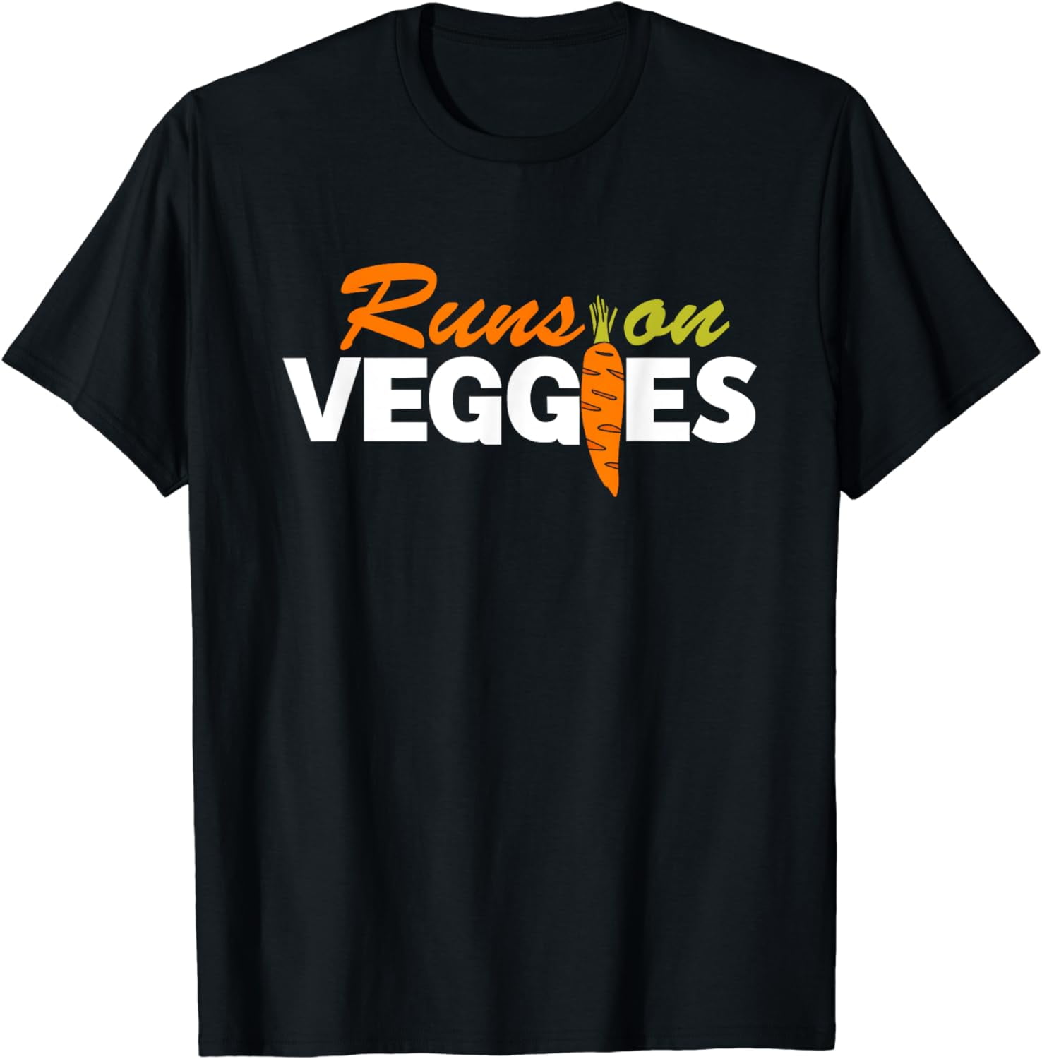 Plant Based Runs On Veggies Herbivore Vegetables Vegetarian T-Shirt ...