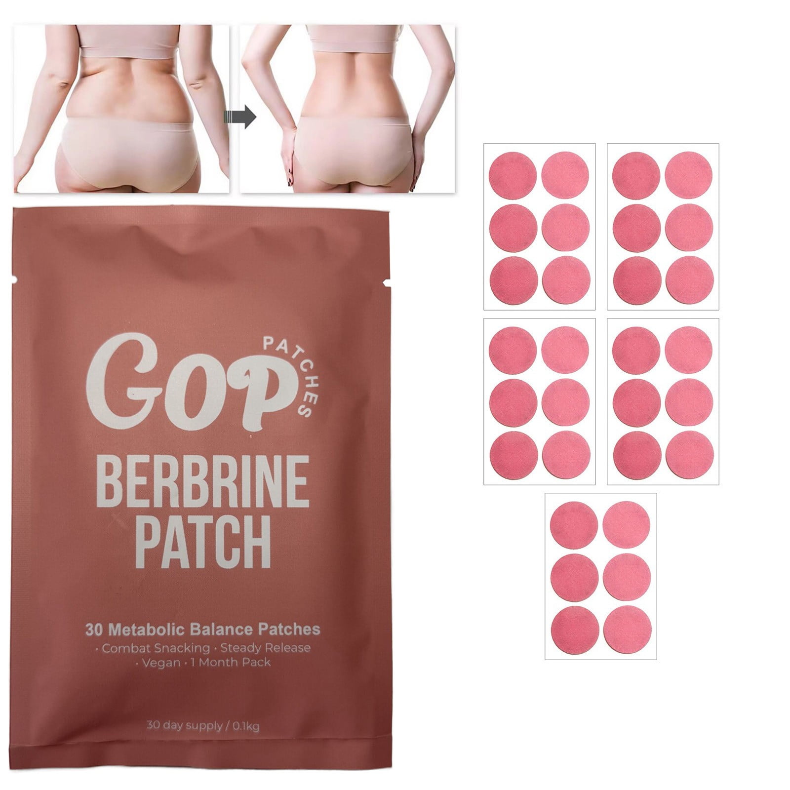 Plant-Based Wellness Patch with Berberine and Chromium for Mindful ...