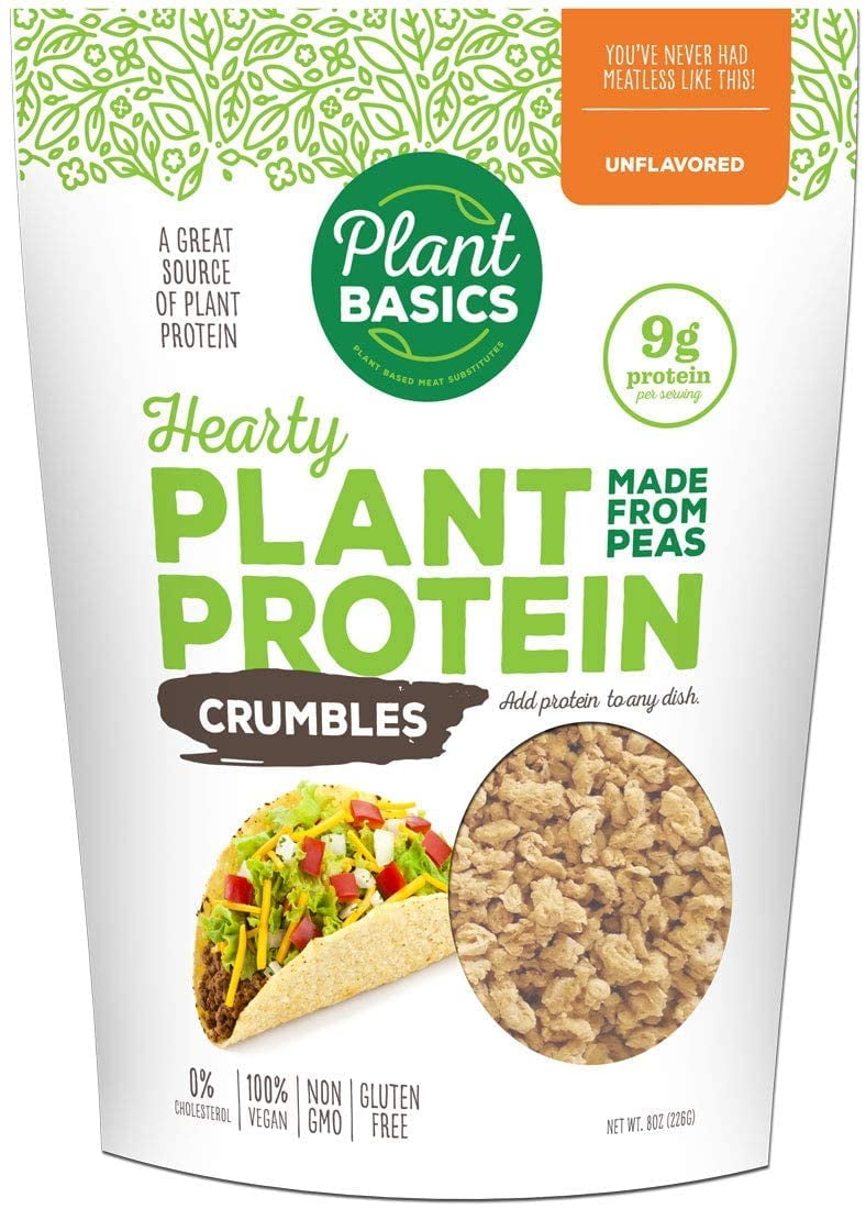Plant Basics - Hearty Plant Protein - Unflavored Crumbles, 8 oz Bag ...