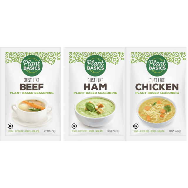 Plant Basics - Plant Based Seasoning, Variety Pack, 3 Pouches, Vegan ...