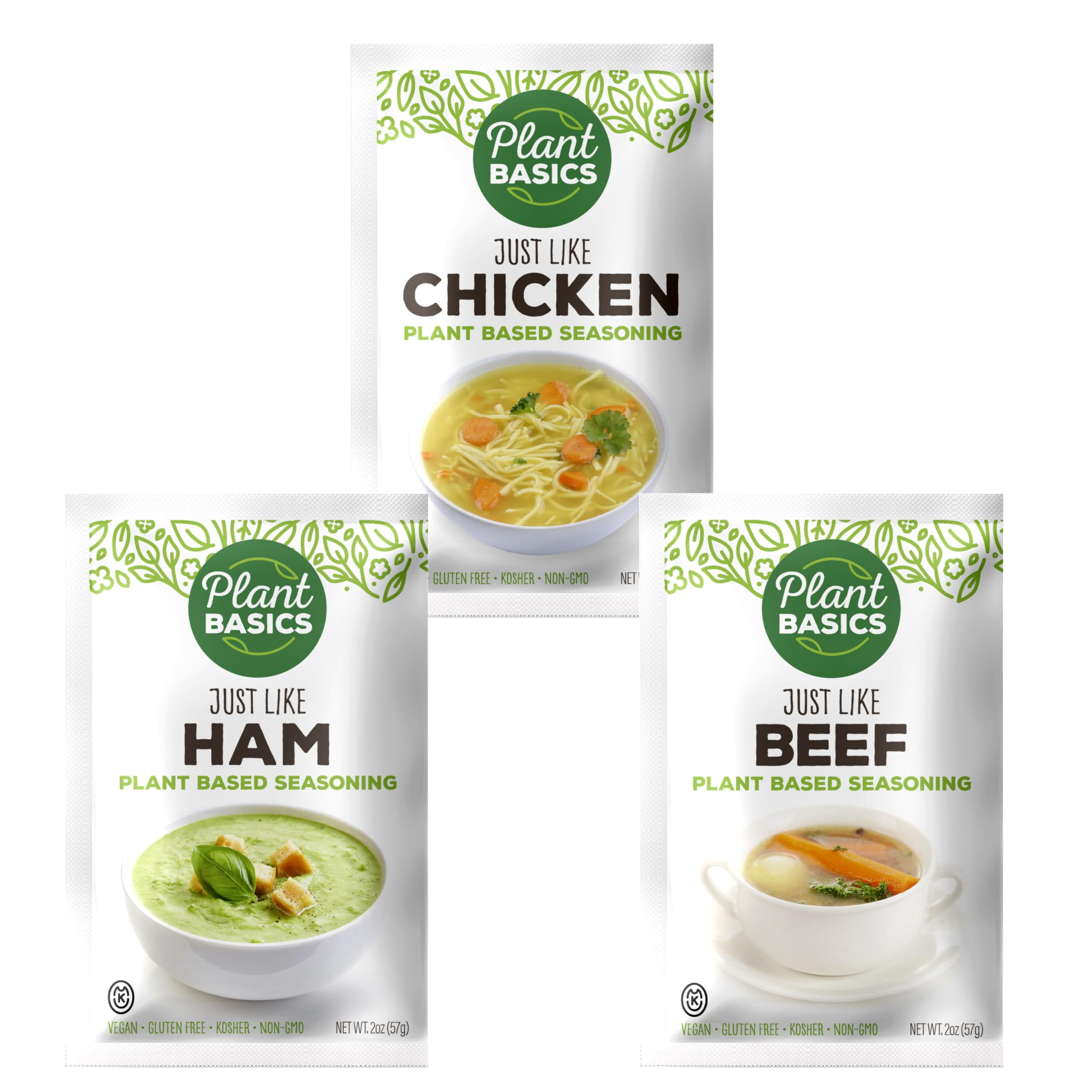 Plant Basics - Plant Based Seasoning, Variety Pack (Pack of 3), Vegan ...