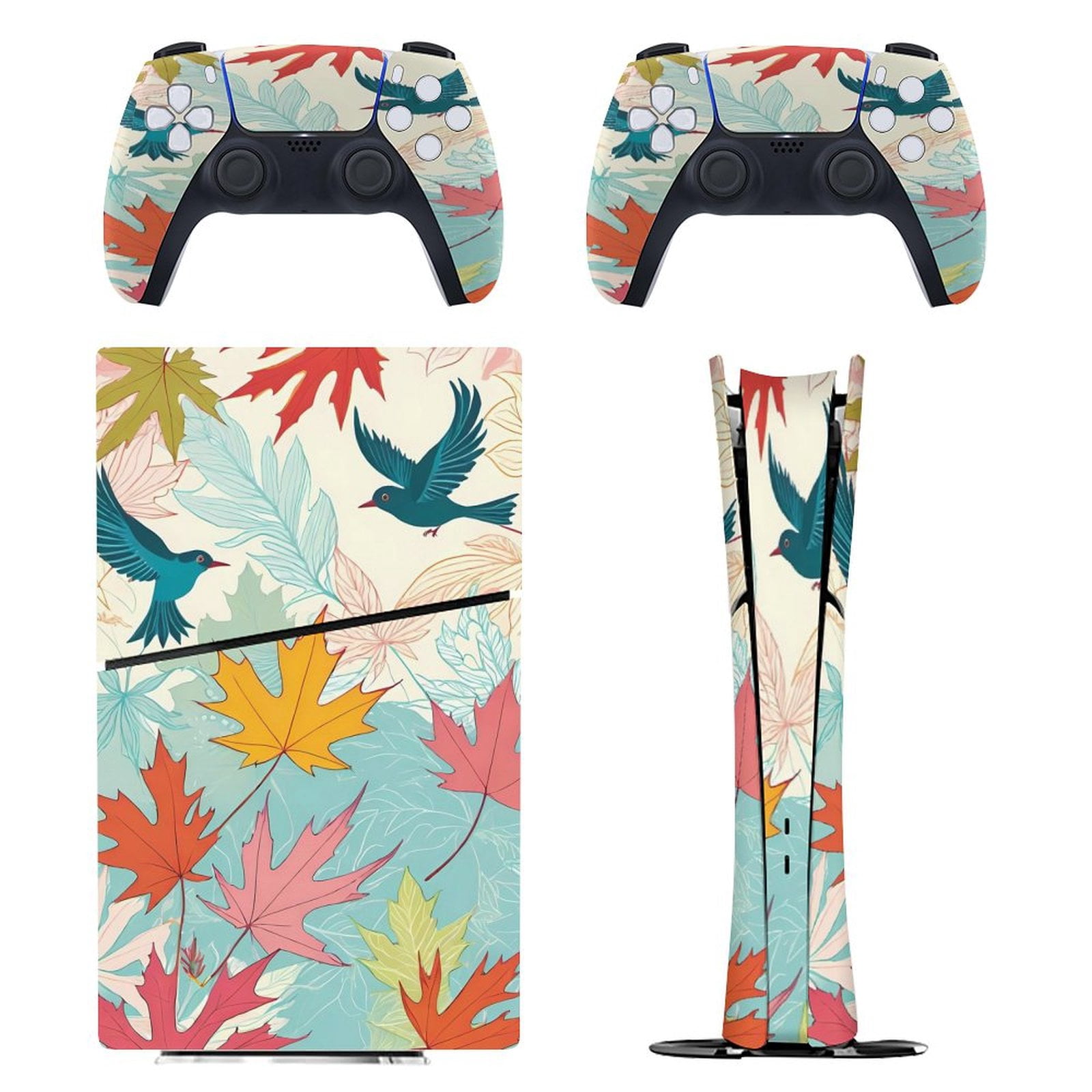 Plant Bird Maple Leaves PS5/PS5 Slim Digital Disc Skin Sticker For ...