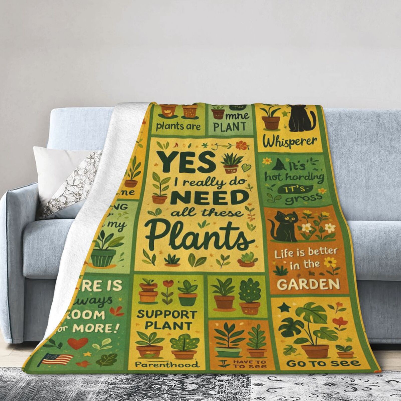 Plant Blanket Gifts for Women, Plant Lover Gifts for Women, Gardening ...