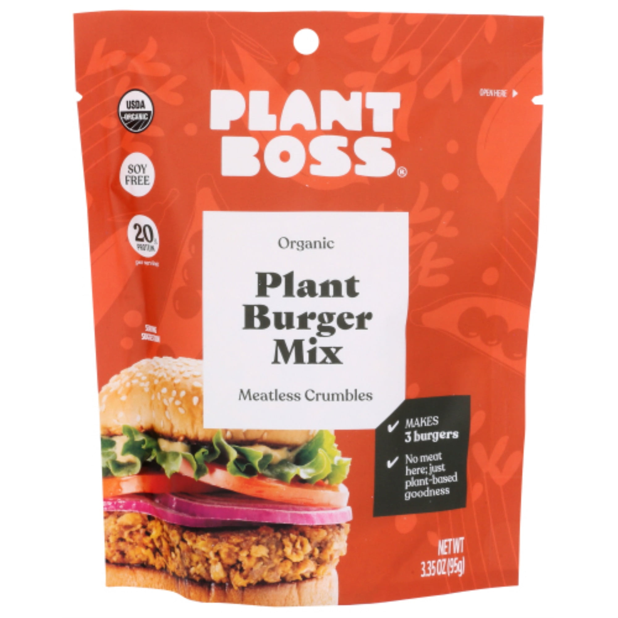 Plant Boss Plant Burger Mix Meatless Crumbles - Walmart.com