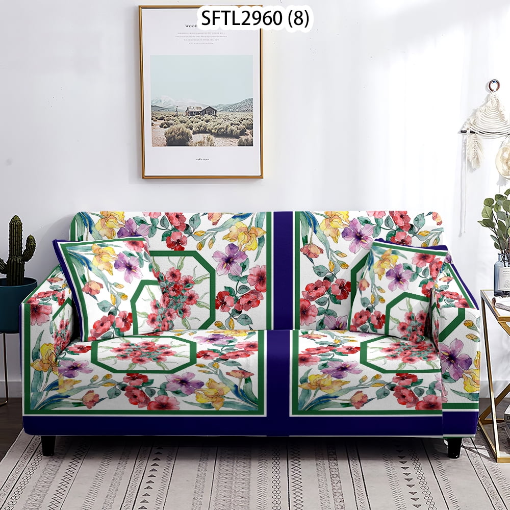 Plant Bright Flower Casual Style Seat Cover Decor 1/2/3/4-Seat ...