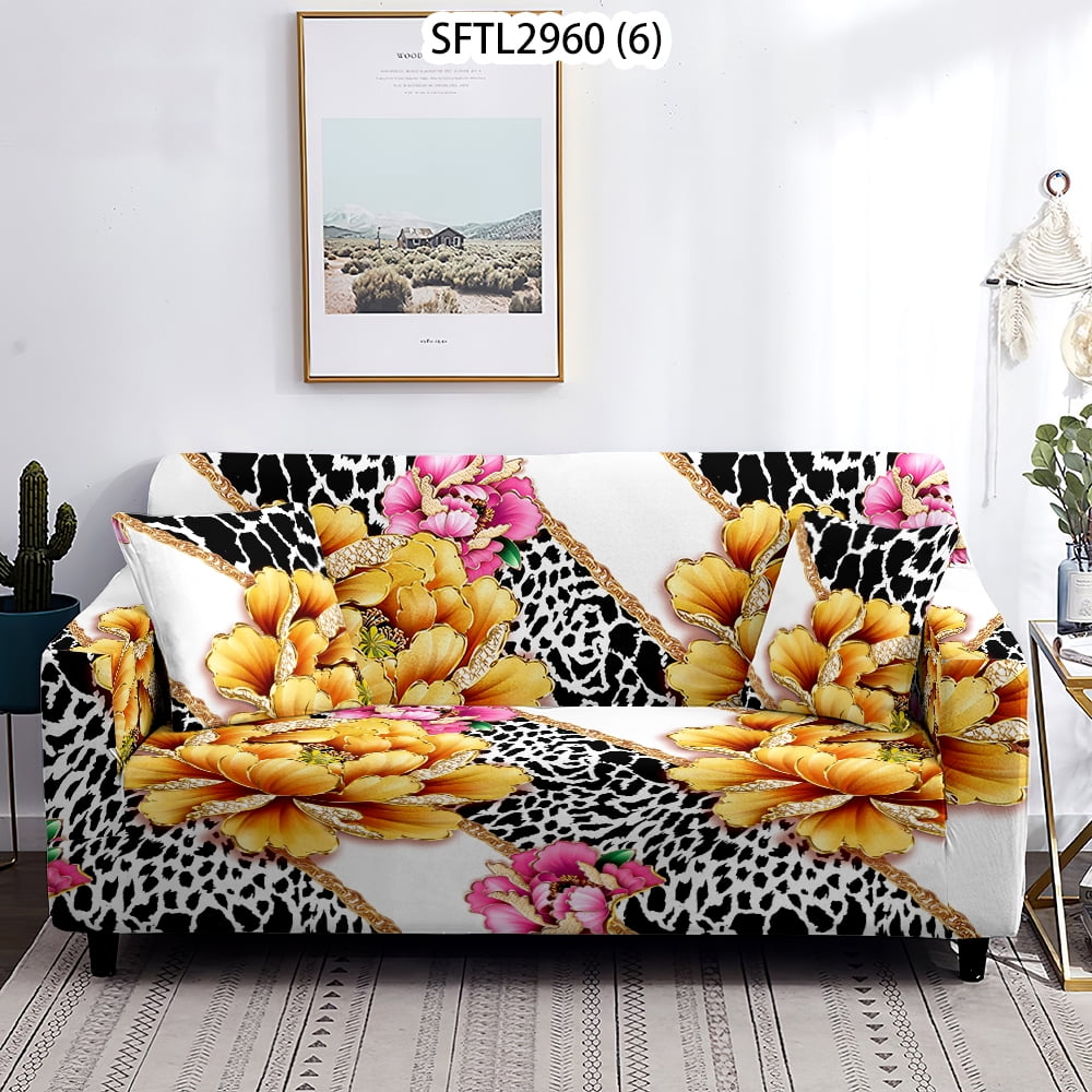 Plant Bright Flower Casual Style Seat Cover r 1/2/3/4-Seat Sectional L ...