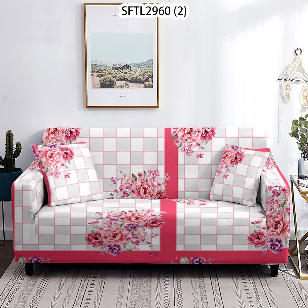 Plant Bright Flower Casual Style Seat Cover r 1/2/3/4-Seat Sectional L ...