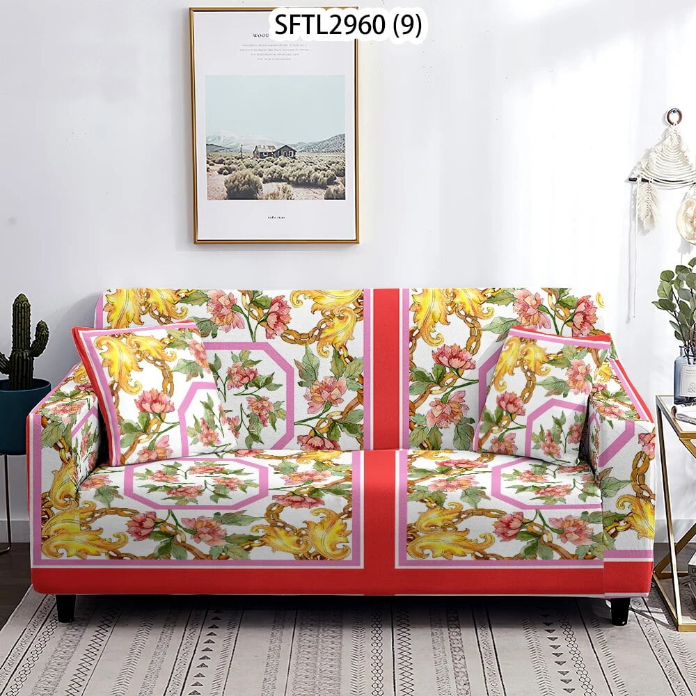 Plant Bright Flower Casual Style Seat Cover r 1/2/3/4-Seat Sectional L ...