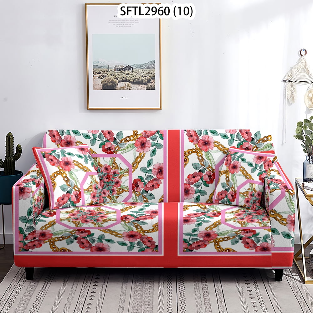 Plant Bright Flower Casual Style Seat Cover r 1/2/3/4-Seat Sectional L ...