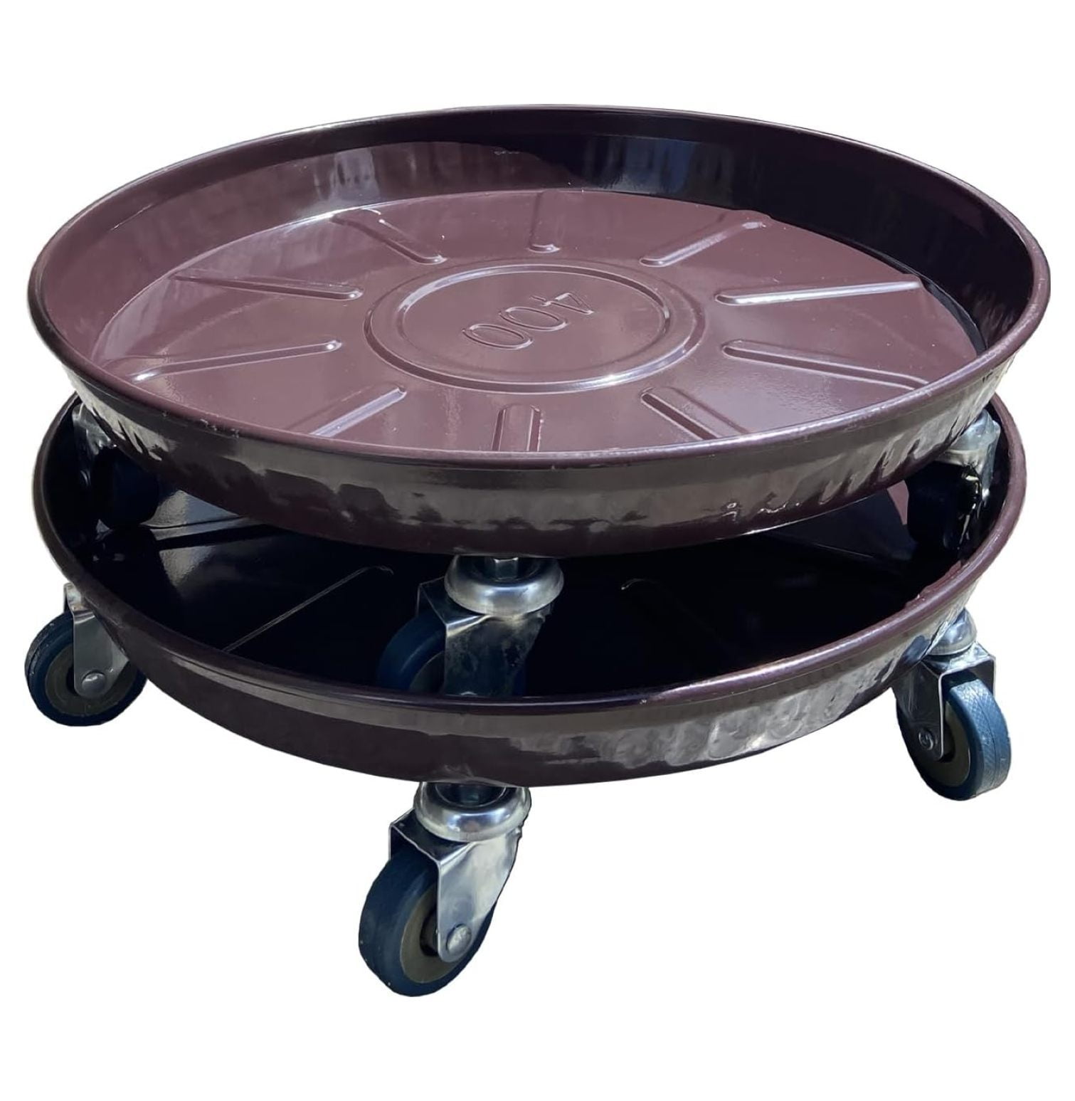 Plant Caddy with Wheels 16 Inches Maroon Metal Heavy Duty 2 Pcs ...
