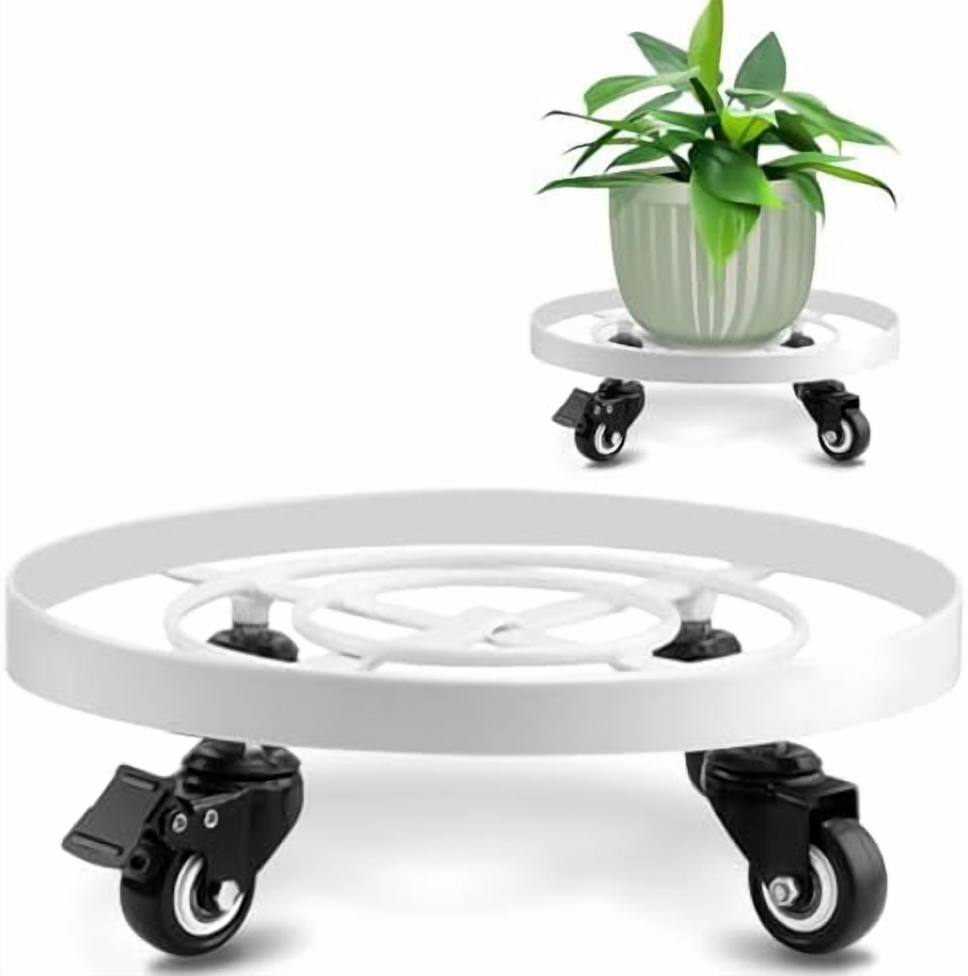Plant Caddy with Wheels Heavy Duty 14“ 2 Pack Rolling Plant Stand Plant ...