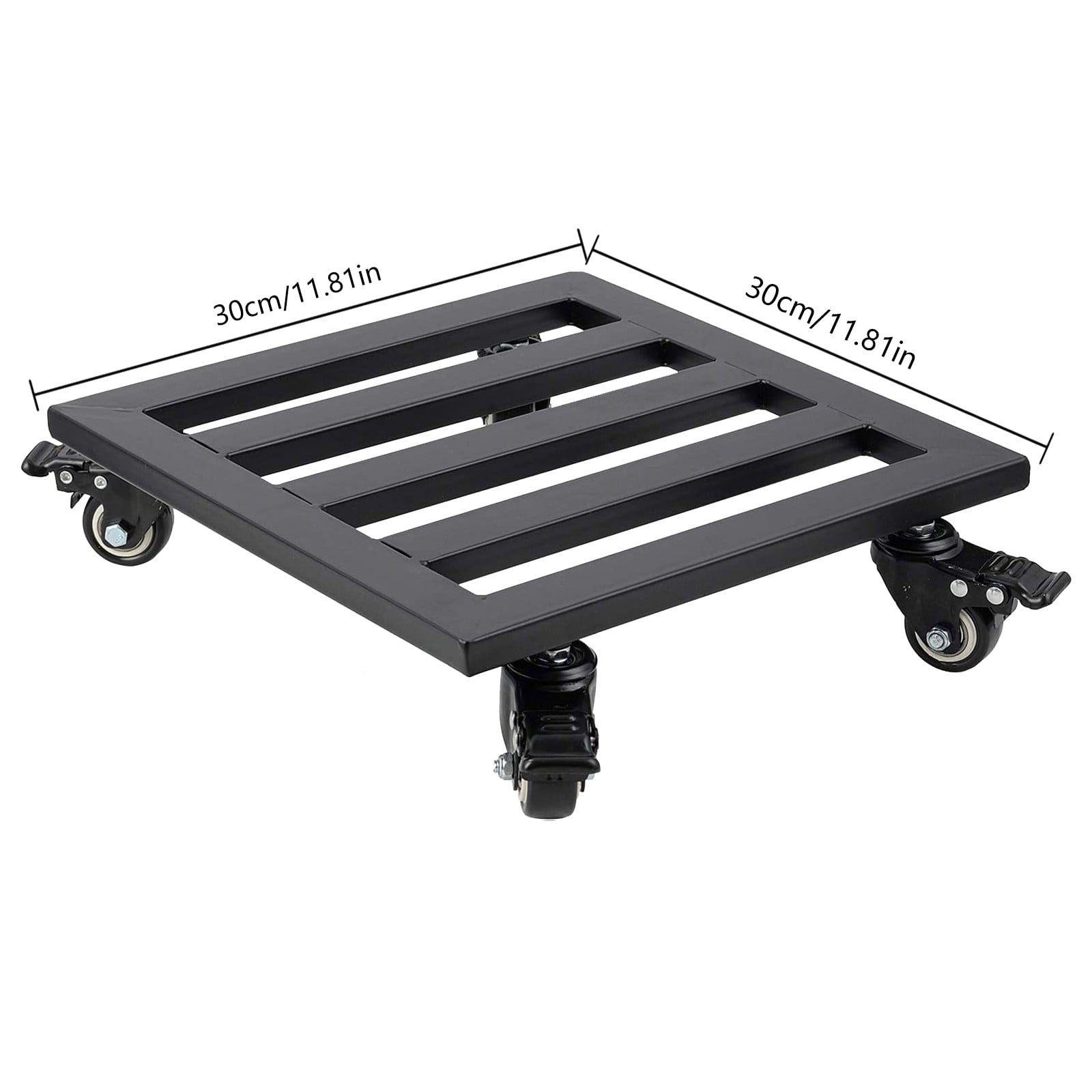 Plant Caddy With Wheels,Metal Rolling Plant Stand Indoor Outdoor,Square ...