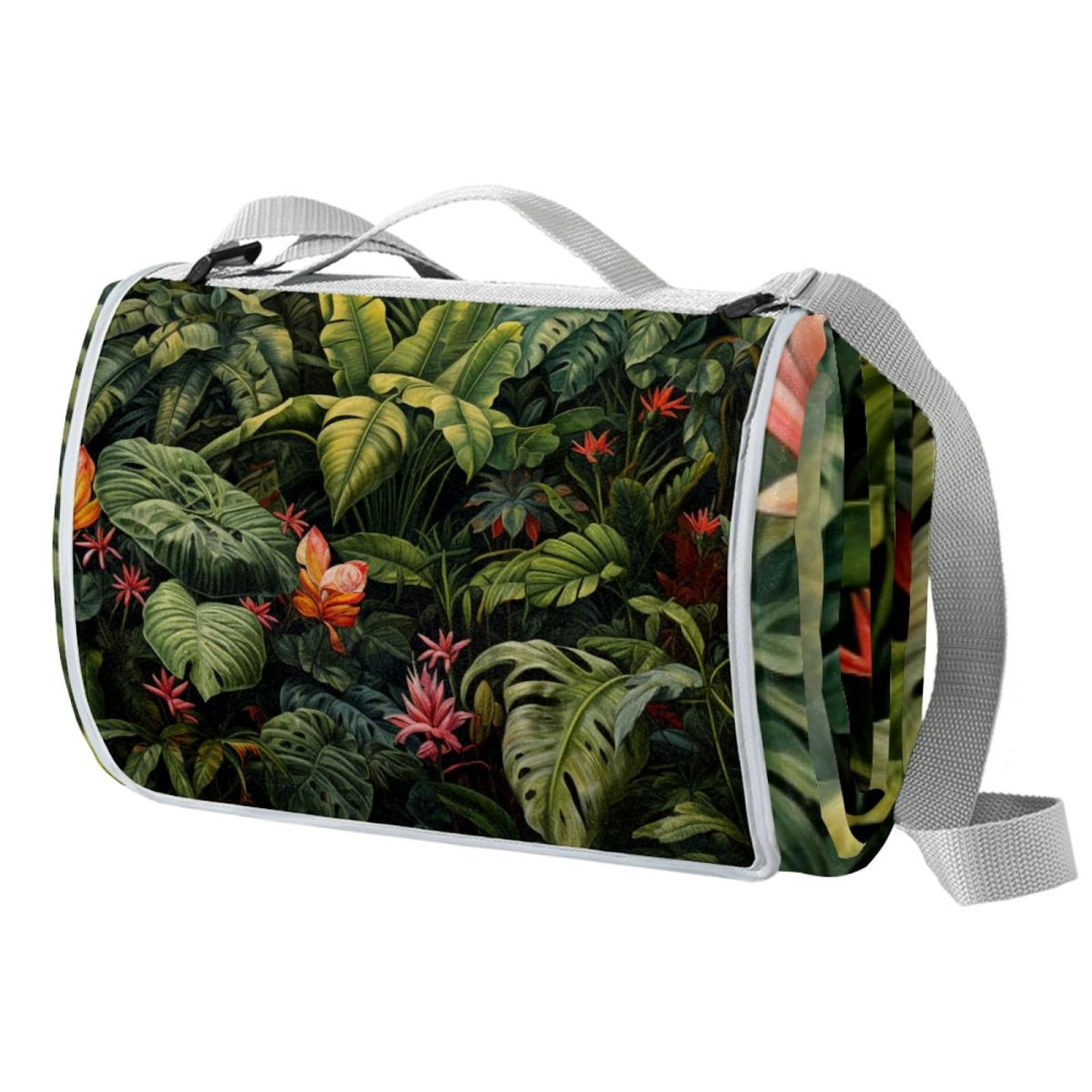 Plant Canvas Picnic Mat Waterproof & Portable - Outdoor Blanket for ...